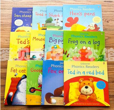 12本斯伯恩自然拼读绘本+usborne+phonics+reade英文绘本图书亲子