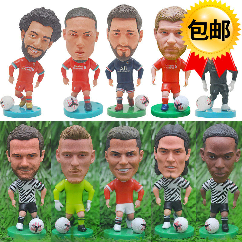 包邮soccerwe口袋堂足球红魔巴黎利物浦活动版可动人偶公仔玩偶发