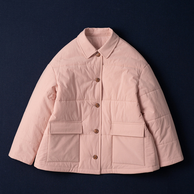 3M新雪丽简约休闲短款棉服女粉