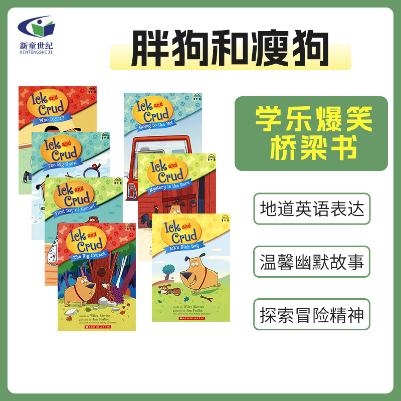 Ick and Crud胖狗和瘦狗7册Ick's Bleh Day Mystery in the Barn学乐爆笑桥梁书初级章节书课外读物 5 ...