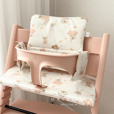 韩国ins成长椅坐垫婴儿吃饭椅垫椅套配件通用卡通防水儿童餐椅垫