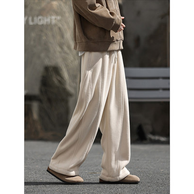 秋冬季卫裤男宽松直筒潮牌阔腿裤