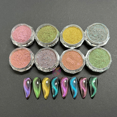 猫眼变色龙粉美甲磁性渐变色粉