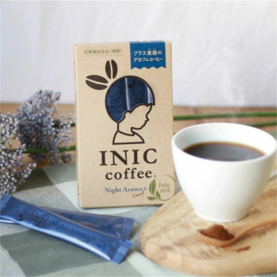 日本直邮INIC COFFEE 速溶咖啡 叶酸添加 脱因速溶咖啡 12条装