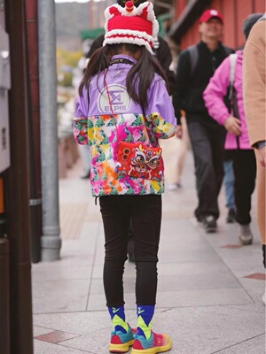 绿野骑兵ELPIS动物系列2024防风防泼水防污儿童运动保暖外套