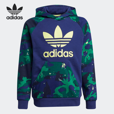 阿迪达斯大童印花运动卫衣