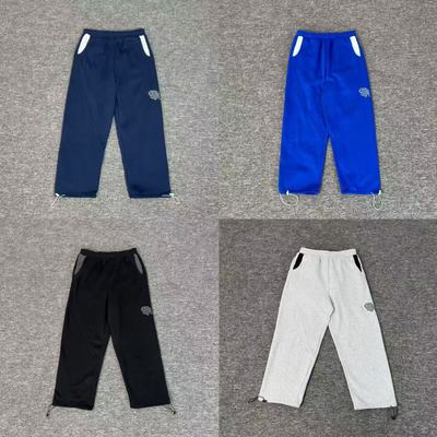 美式街头字母刺绣LOGO拼接休闲裤