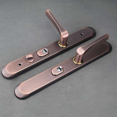 48mm宽窄面板不锈钢把手窄边防盗门拉手木门套装门锁庭院门锁 917