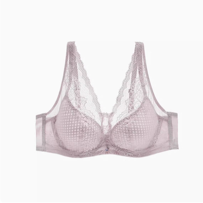 安莉芳软钢圈透气孔洞棉单层围蕾丝文胸EB00754/EB00583/EB00556