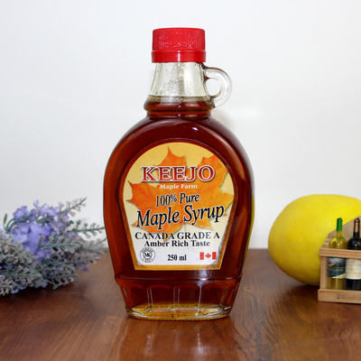 加拿大进口pure maple syrup柯金偶枫叶糖浆 纯枫糖浆250ml