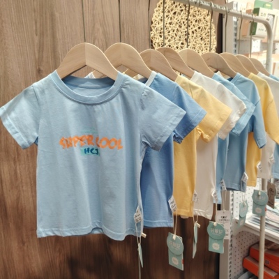 花草记儿童短袖T恤夏季男童纯棉半袖上衣婴幼儿宝宝短袖打底衫