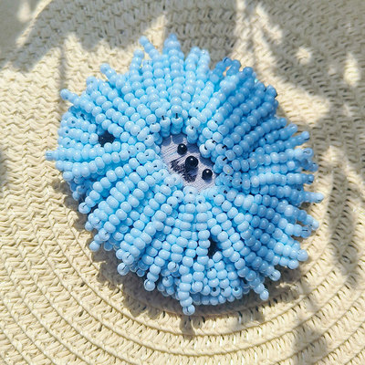 Hits手作 北京犬京巴线团狗狗潦草小狗珠绣胸针个性创意礼物