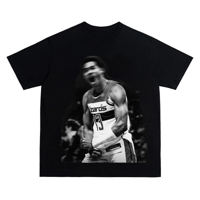 美式复古数码直喷印花圆领T恤