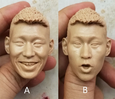 1/6 林书豪白模 头雕 Enterbay原模翻制 NBA球星小超人 兵人配件