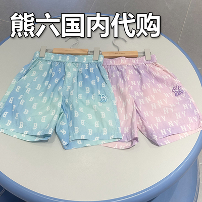 MLB儿童时尚休闲满印老花短裤