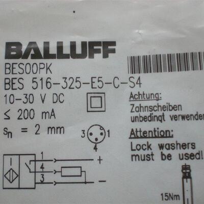 BES00PK BES 516-325-E5-C-S4 116931 巴鲁夫  全新