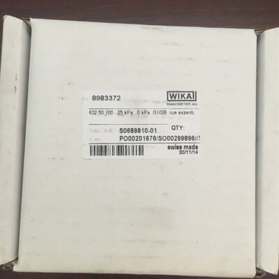 全新原装正品wika 632.50.100 (-25--0kpa)EN837-3  现货
