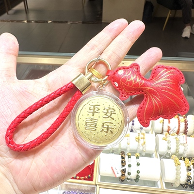 水贝黄金999公主请发财手机绳包包挂饰节日送女友礼物客户手办礼