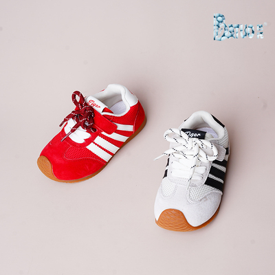 巴托童鞋 25秋新品软底防滑透气宝宝潮鞋小红鞋阿甘春秋单鞋B6821