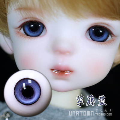 bjd sd娃娃彩瞳精品玻璃眼珠 紫藤蓝 10/12/14/16mm 346分地瓜眼