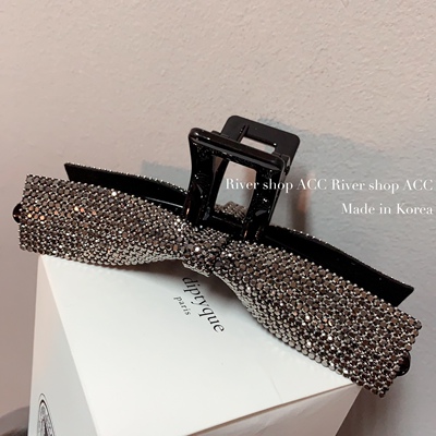 13cm奢华感一字夹满天星【抓夹】韩国发饰施华家元素蝴蝶结鲨鱼夹