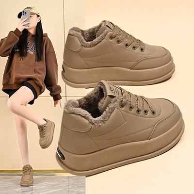 雪地靴女2025冬季新款女鞋短筒保暖棉鞋加绒加厚鞋女靴鞋女MX7803