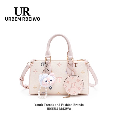 UR包包女小众高颜值刺绣铂金凯莉包玲娜贝儿小方包手提单肩斜挎包