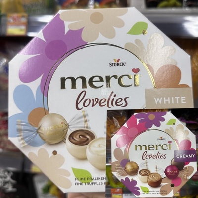 香港代购 进口 Merci蜜思 白色/奶滑/经典软心朱古力巧克力零食