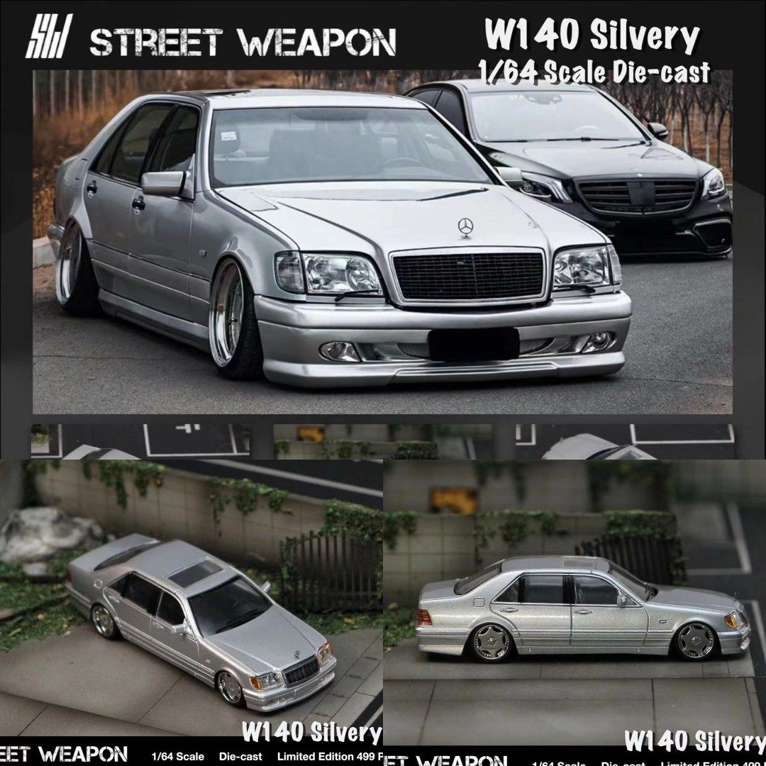 Sw Limited Edition 1:64 Mercedes-Benz Tiger Head W140 Silver Benz Alloy ...