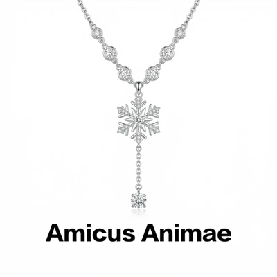 AmicusAnimae满钻雪花毛衣链