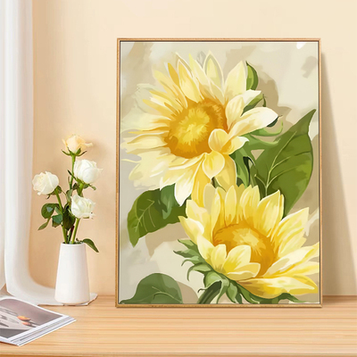 向阳而生向日葵十字绣2026新款线绣客厅小件餐厅植物花卉手工自绣