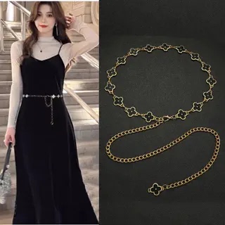 配裙子连衣裙链条腰带女细腰链女