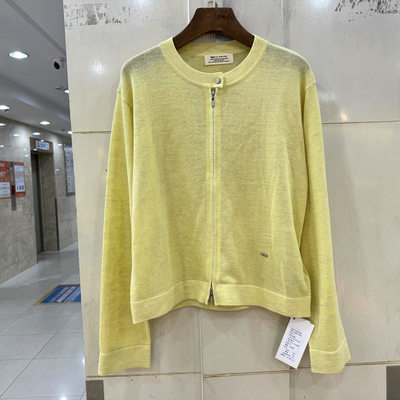 8888-8630 欧洲站春装2026新款时尚双拉链圆领薄羊毛针织开衫上衣