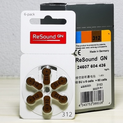 瑞声达原装进口助听器电池312