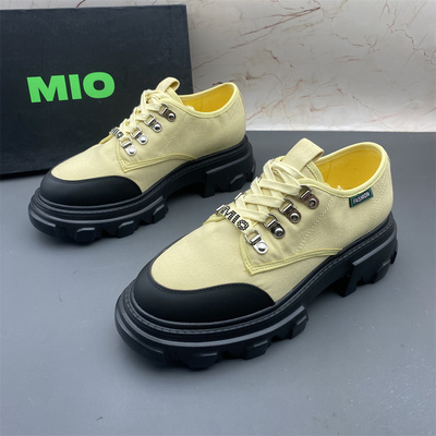 MIO米奥断码撤柜处理女鞋平底防滑系带圆头时尚气质工装深口单鞋