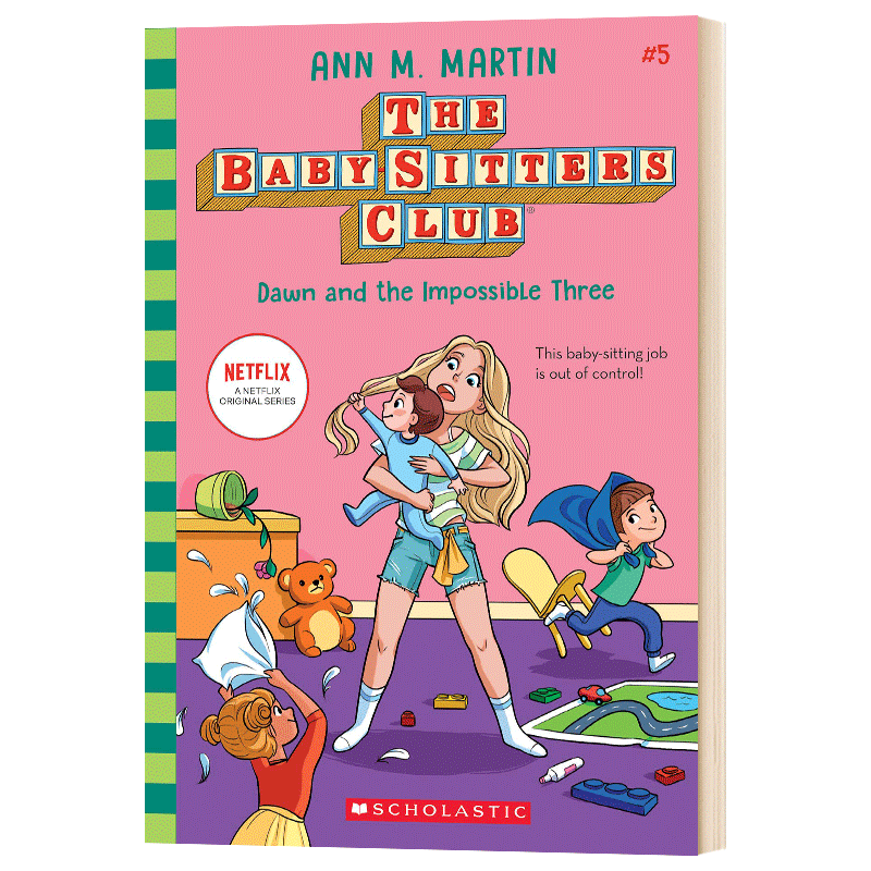进口原版 保姆俱乐部小说5 Dawn and the Impossible Three The Baby Sitters Club 5 英文原版 英文版英语课外阅读故事书 章节