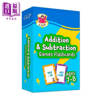 进口原版 *CGP New Addition & Subtraction Games Flashcards for Ages 7-8 (Year 3) 适合7-8岁（3年级）的加法和   Coordinatio