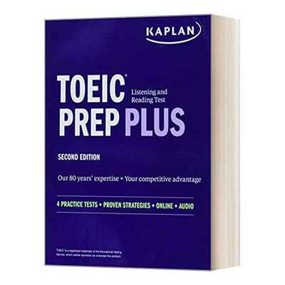 进口原版 英文原版 Toeic Listening And Reading Test Prep Plus 托业听力和阅读考试预备+ 英文版 Kaplan Test Prep 进口英语
