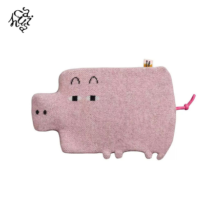 【授权现货】英国DonnaWilson注水超大毛绒新年纯羊毛小猪热水袋