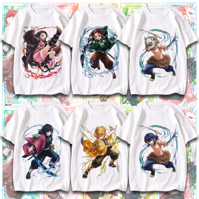 鬼灭之刃二次元动漫T恤男女短袖夏季潮牌同款联名印花灶门炭治郎