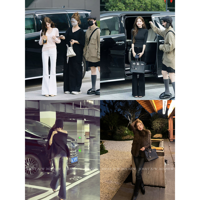 【CHASINGLIGHT】|许妍丰臀神裤|紧身喇叭裤 早秋新款精致美女