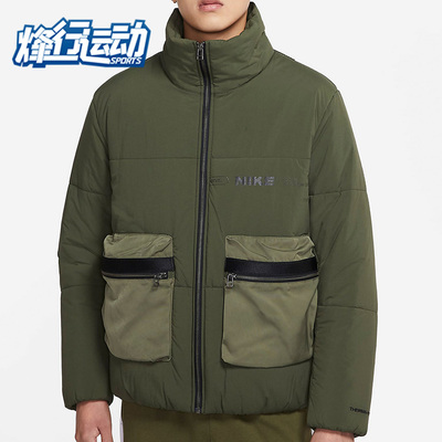 耐克休闲男子运动拉链立领棉服