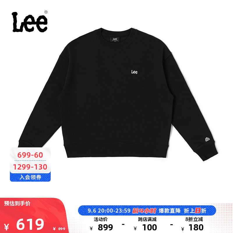 Lee韩国设计23春夏新品宽松男女同款卫衣LUT006430203-870_虎窝淘