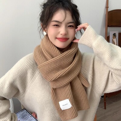 学院风针织围巾女冬季韩版保暖