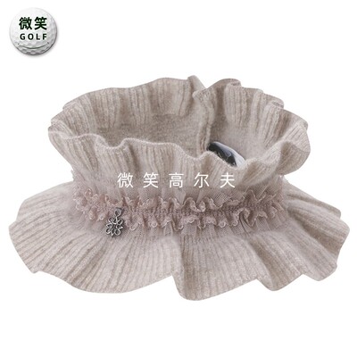 高尔夫女士蕾丝羊绒运动领口围脖