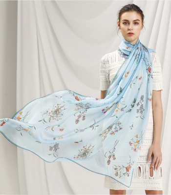 品牌撤柜～夏季防晒105*175cm雪纺长巾披肩瑕疵款