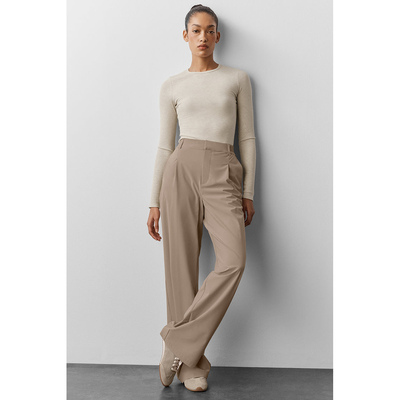 正品alo High-Waist Pursuit Trouser 高腰宽松阔腿长裤 时尚舒适