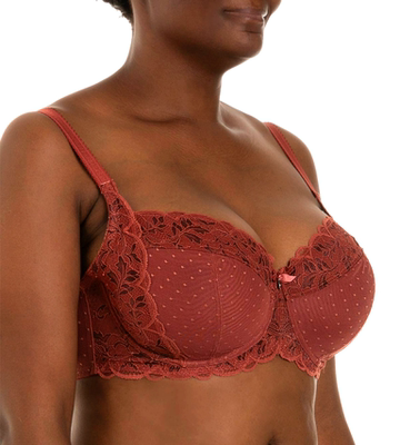 欧美风大码半透明蕾丝超薄款文胸