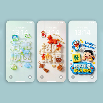 【3张】春节祝福 元气可爱治愈 电脑mac手机ipad壁纸watch壁纸