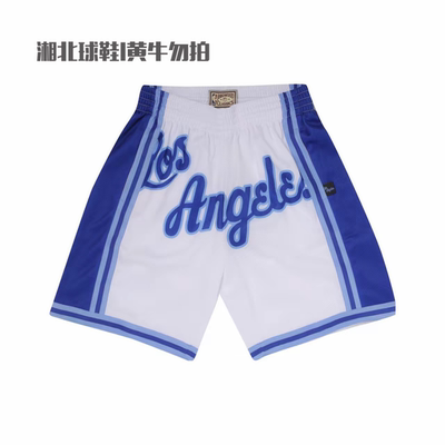 Mitchell Ness Big face字母印花篮球裤男女SHORBW19147-LALWHRY
